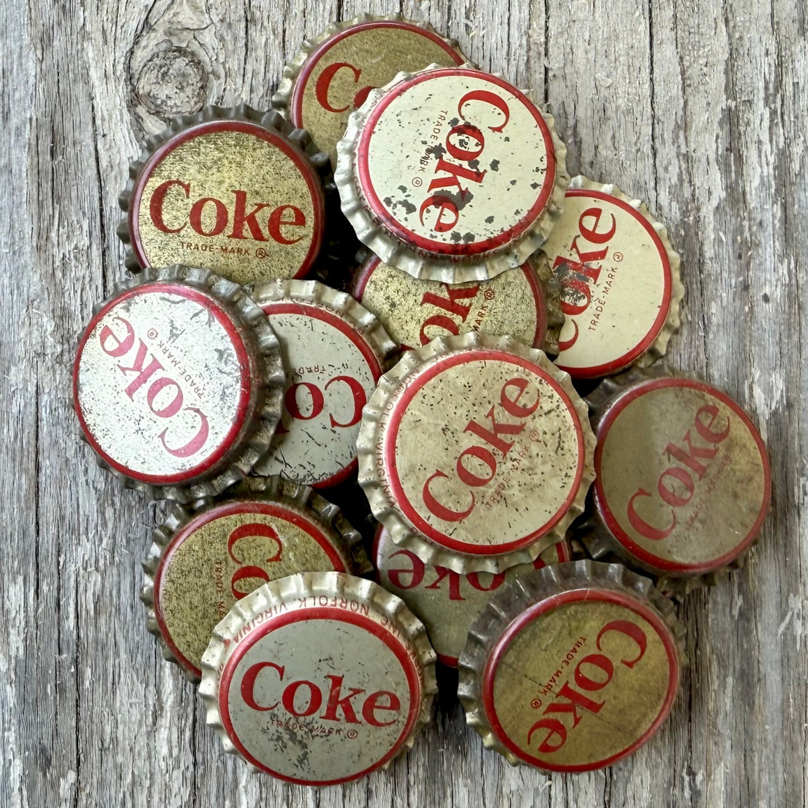 14 Vintage Original 1950s COKE SODA Bottle Cap Coca Cola WHOLESALE LOT ...