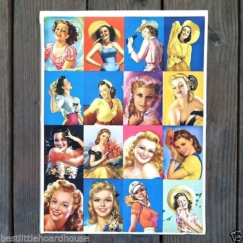PINUP GIRLS Lithograph Print Sheet 1940s – BestLittleHoardHouse