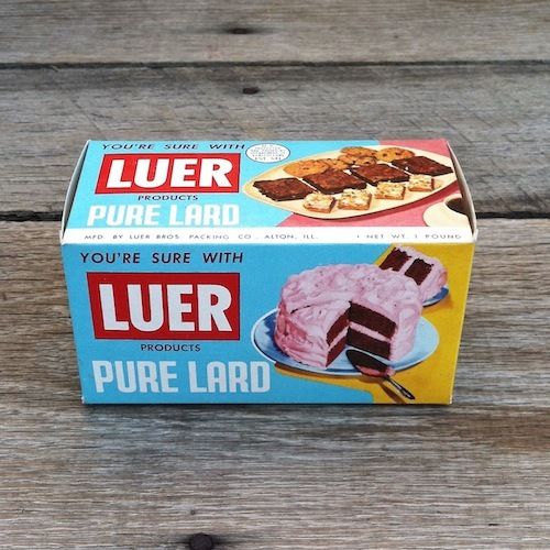 LUER PURE LARD Cardboard Box 1940s – BestLittleHoardHouse