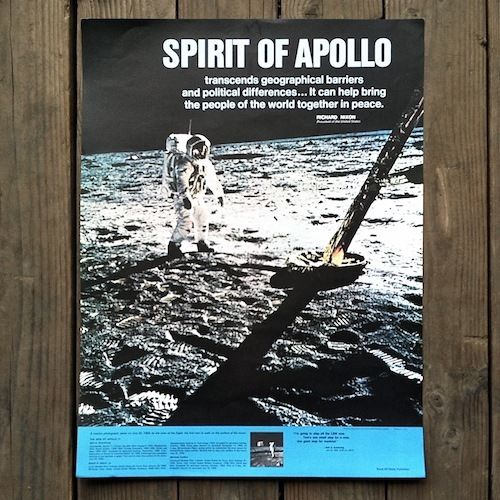 SPIRIT OF APOLLO XI Moon Walk Space Poster 1969 – BestLittleHoardHouse